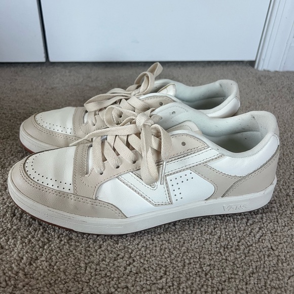 Vans | Shoes | Vans Cream And White Casual Sneakers | Poshmark